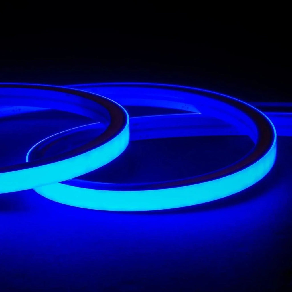 Blue LED Neon Flex 16x16mm 220V 240V Top Bending 120LEDs/m 20cm Cut IP ...
