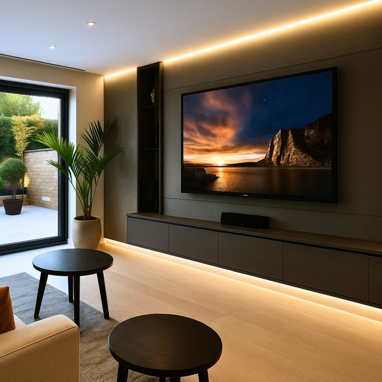 Extra long Cool White 6000K COB LED Strip 24V 480LED/m IP67 20m Run ...