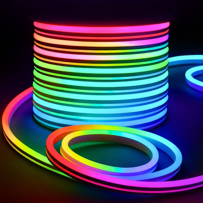 RGB LED Neon Flex 220V 240V 10x18mm IP65 Dimmable Wireless Bluetooth ...