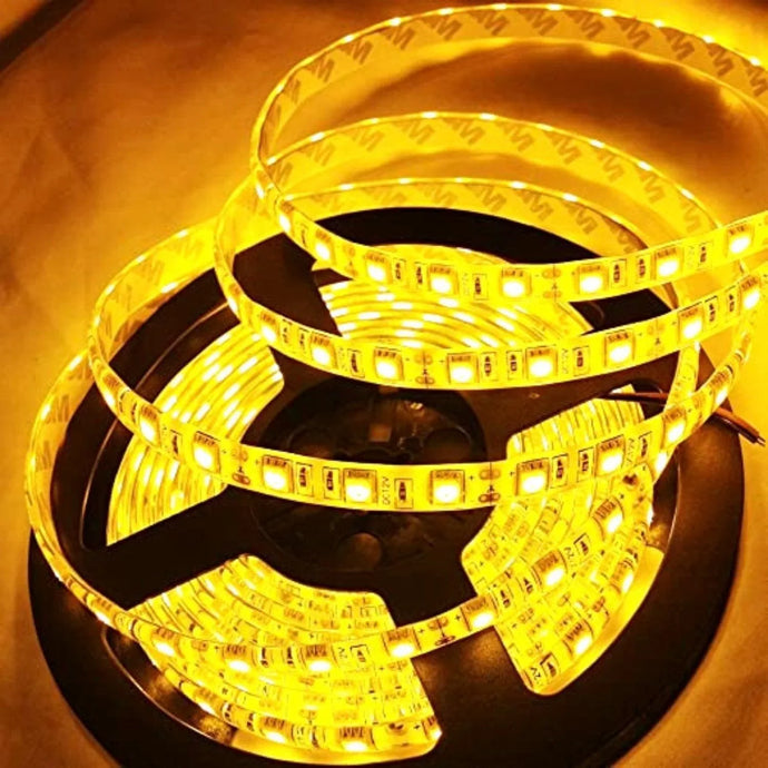 Yellow LED Strip 12V 5050 IP65 Waterproof 60LED/m 5 metre – ATOM LED