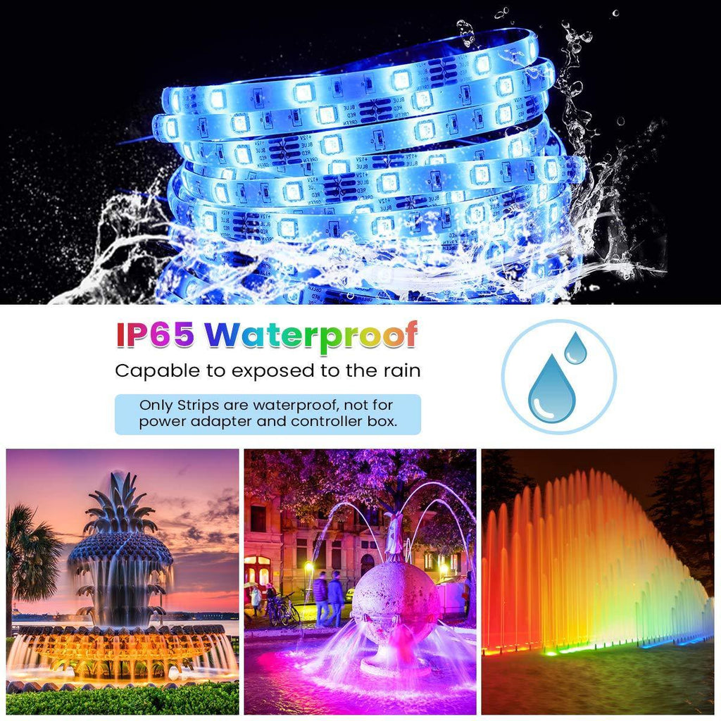 RGB LED Strip with WiFi Controller DC 24V 10m One Length 5050 IP65 Wat ...