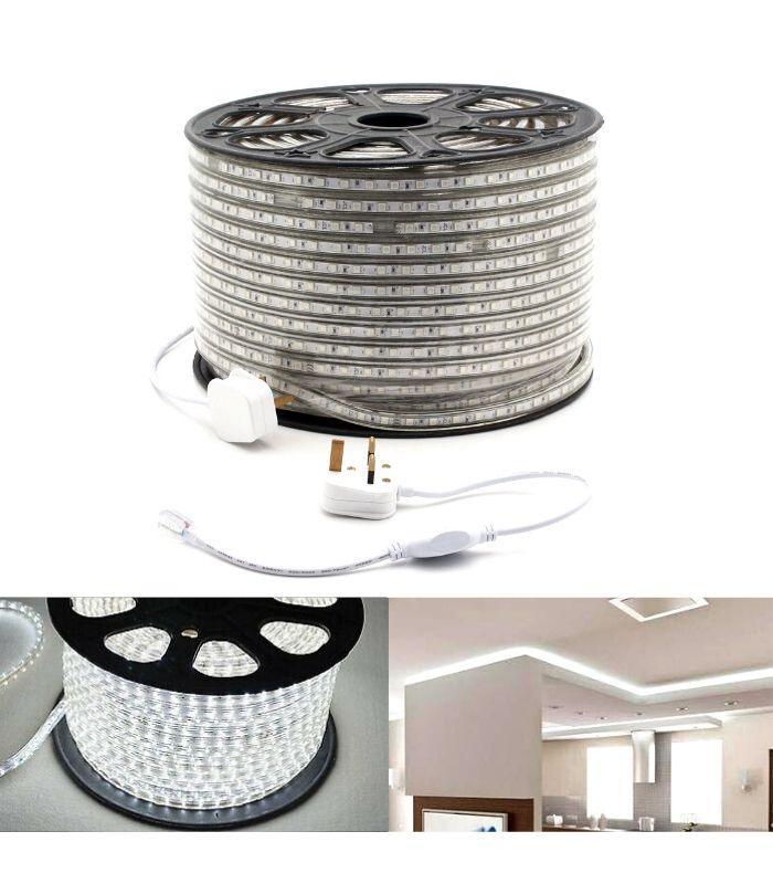 Cool White LED Strip Light 220V 240V 2835 IP67 Waterproof 120LED/m Ful ...