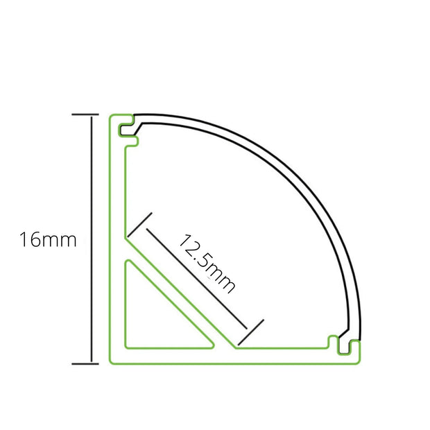 LED Strip Aluminium Corner Profile Milky Cover Cabinet LED Corner Prof ...