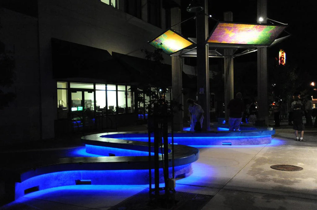 Blue LED Neon Flex 220V 240V 8x16mm 120LEDs/m IP67 Waterproof - ATOM LED