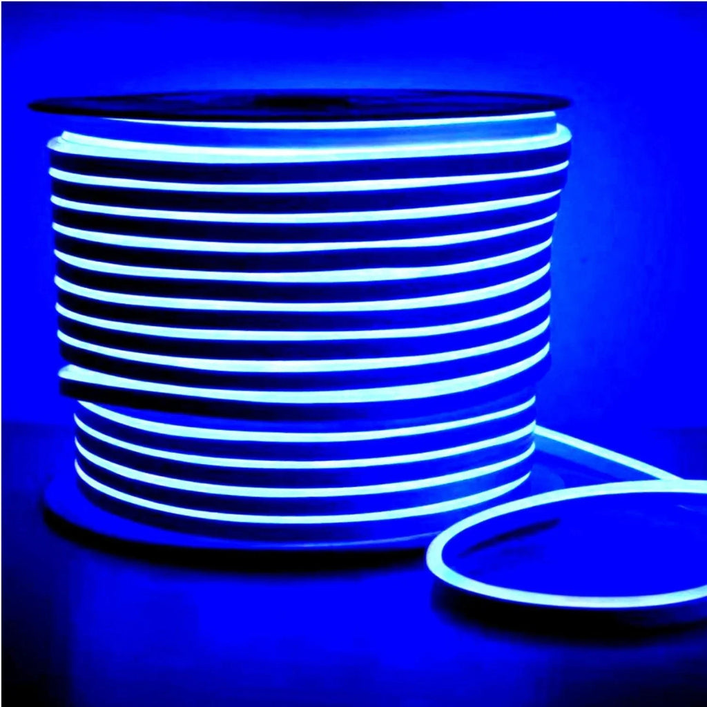 Blue LED Neon Flex 220V 240V 8x16mm 120LEDs/m IP67 Waterproof - ATOM LED