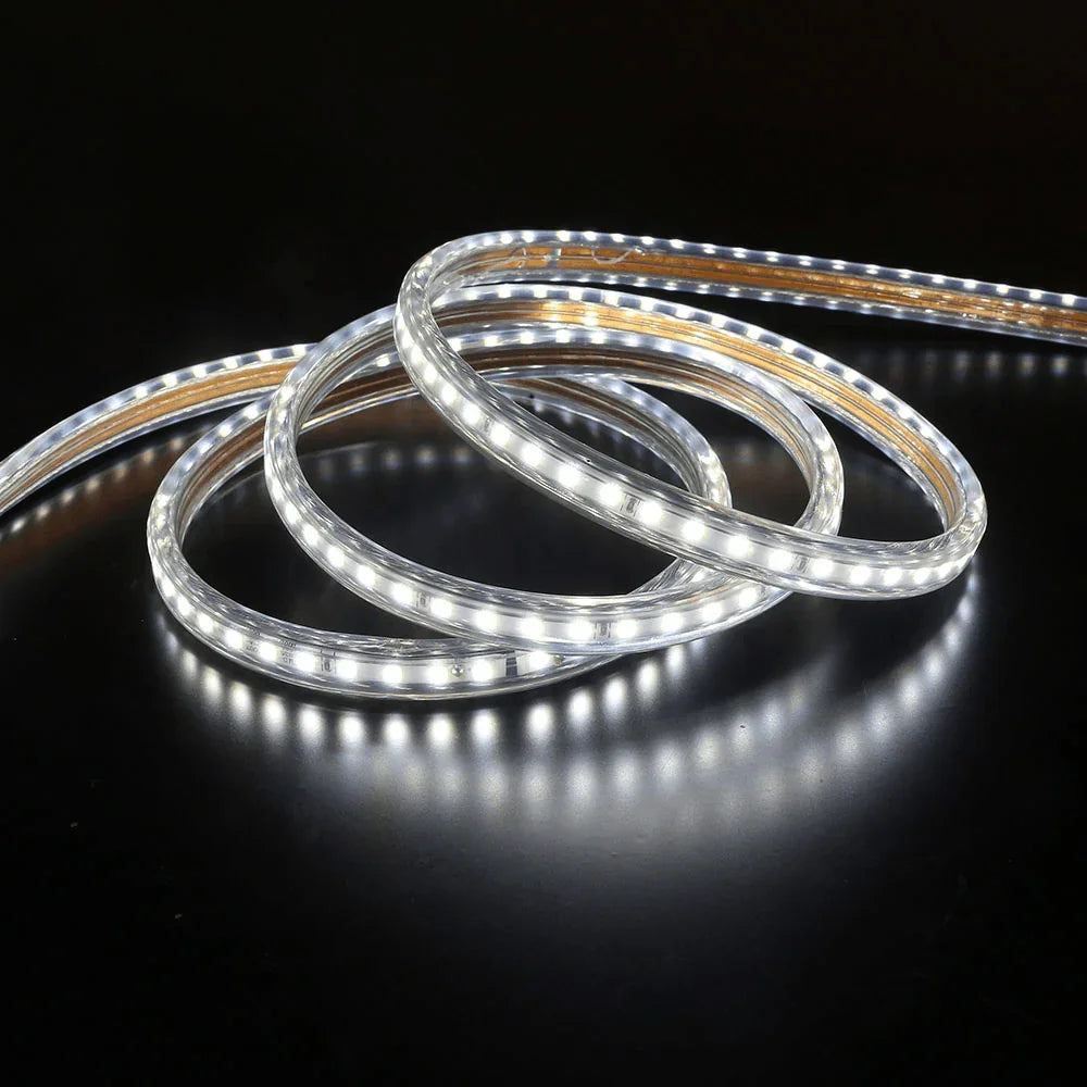 Cool White LED Strip Light 220V 240V 2835 IP67 Waterproof 120LED/m Ful ...