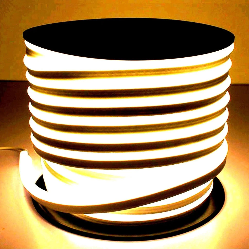 Warm White LED Neon Flex Wireless 8x16mm 120LEDs/m 220V 240V IP67 Wate ...
