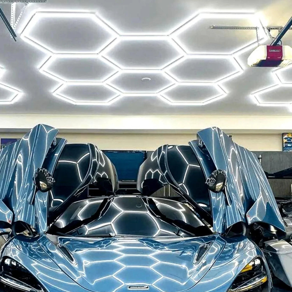 Hexagrid LED Hexagon Ultrabright 6500k LED Hex Lights - 8 Hex Grid Sys ...