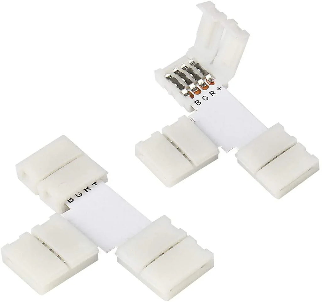 LED Strip Accessories 5pcs T-Shape PCB RGB Connectors 4 pin 10mm – ATOM LED